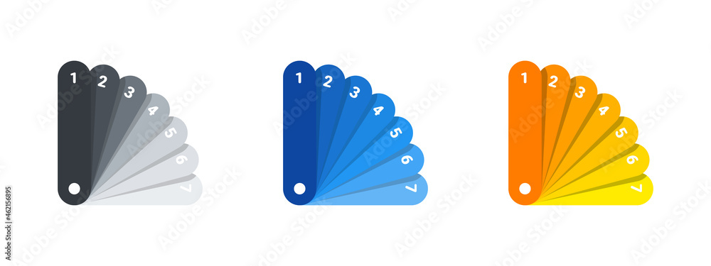 Color Palette. Color palette with shade numbering. Vector illustration ...