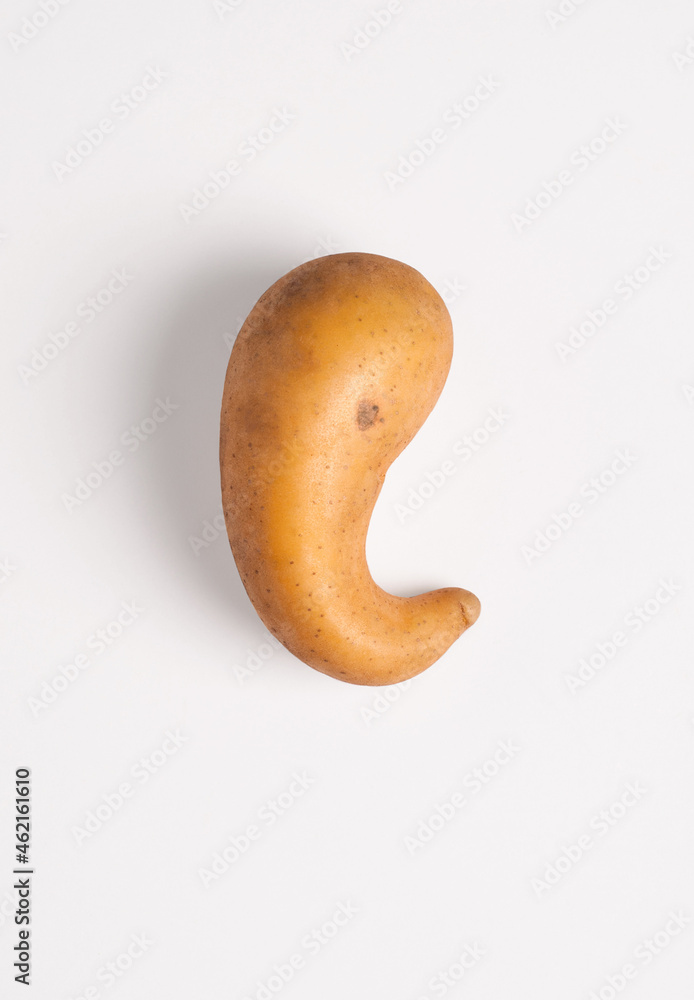 Abstract potato appears like trunk of an elephant or head of Lord ...