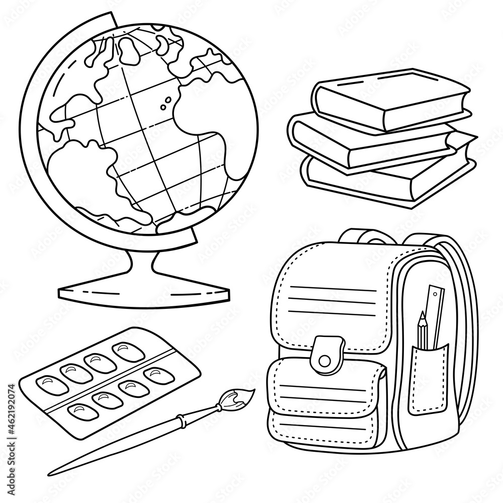 School Supplies Coloring Pages