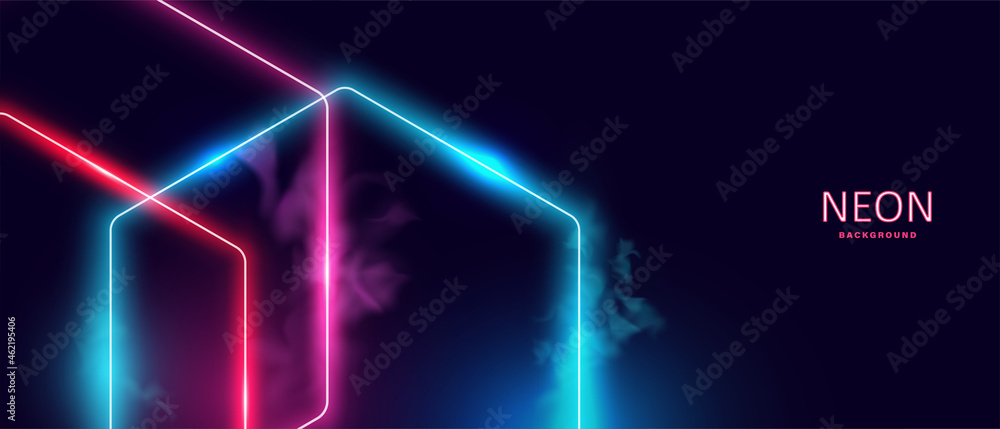 Abstract glowing neon lights background vector. Stock Vector | Adobe Stock