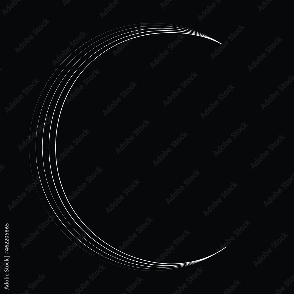 Lines in Semi Circle Form .Lunar phases. Vector Illustration ...