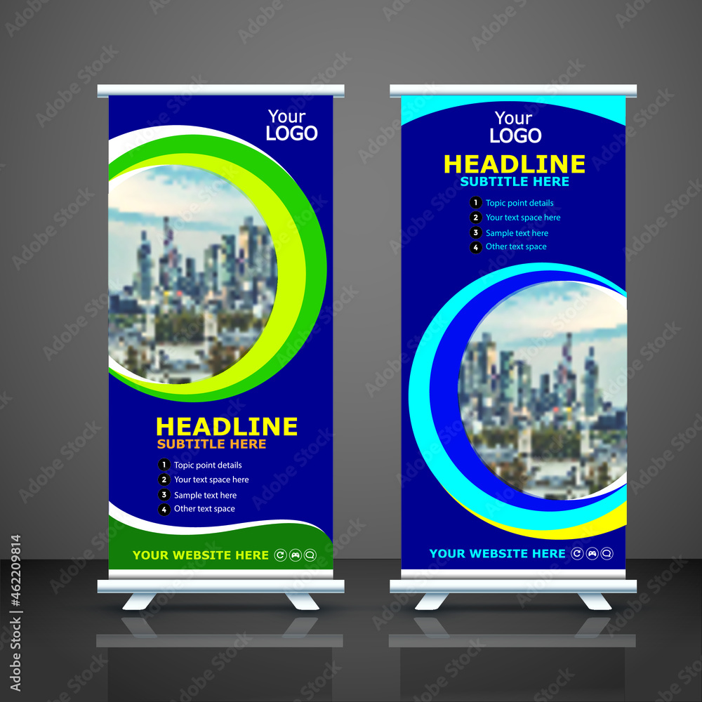 Roll Up, Vertical Banner Design Signboard Advertising Brochure Flyer ...