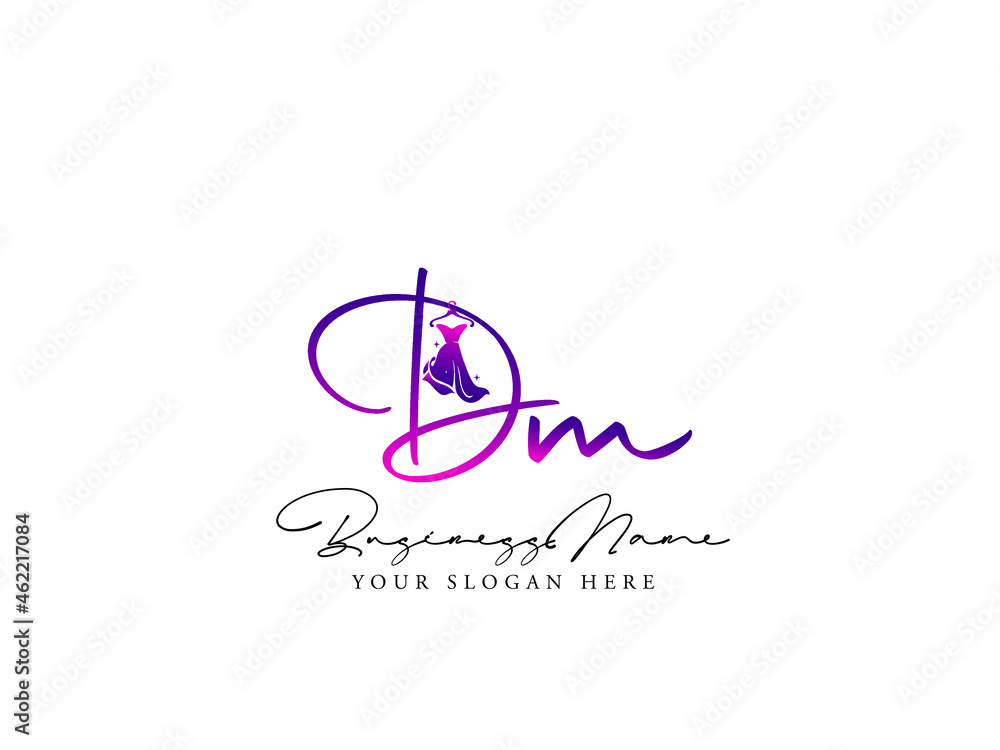 Fashion DM Logo, Modern dm d m Logo Letter Vector and Illustration For ...