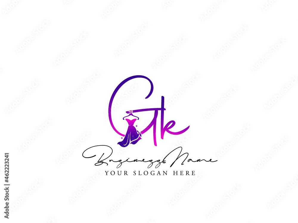 Fashion Gk Logo, Modern gk g k Logo Letter Vector For Clothing, Apparel ...