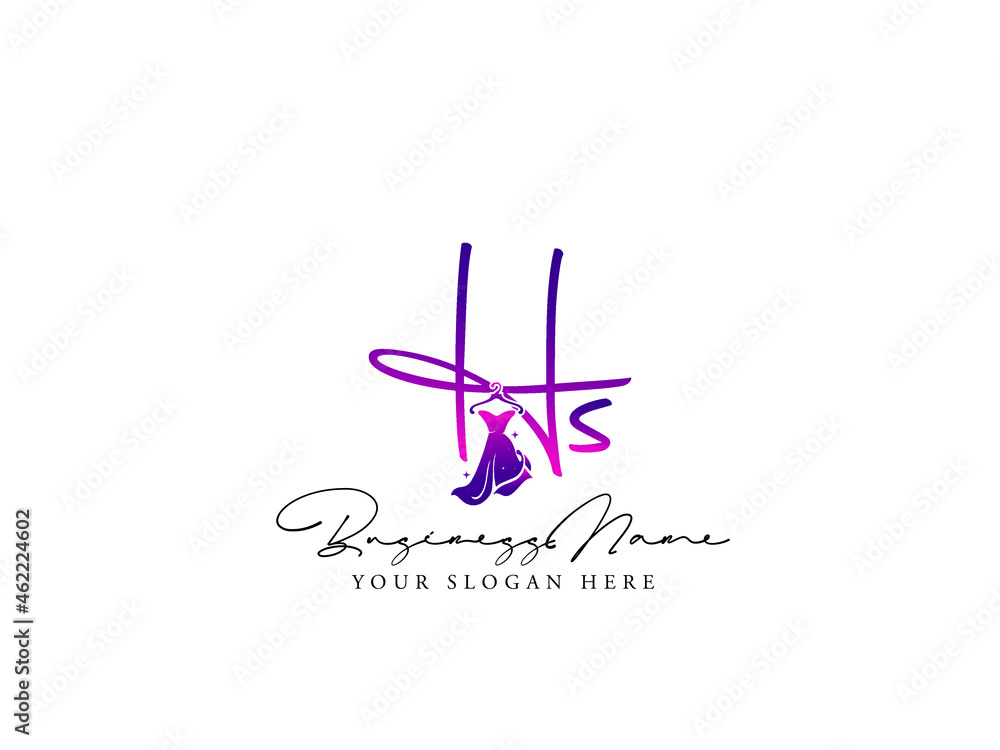 Fashion HS Logo, Modern hs h s Logo Letter Vector For Clothing, Apparel ...