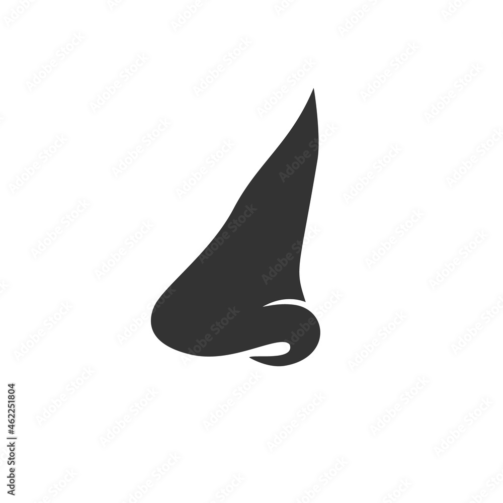 Human nose icon in modern flat style. Vector illustration Stock Vector ...