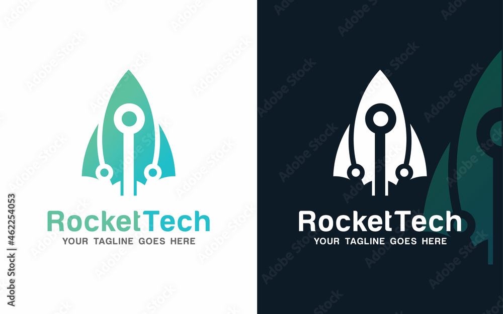 Rocket Tech Logo Vector, logo template vector logo with simple and ...