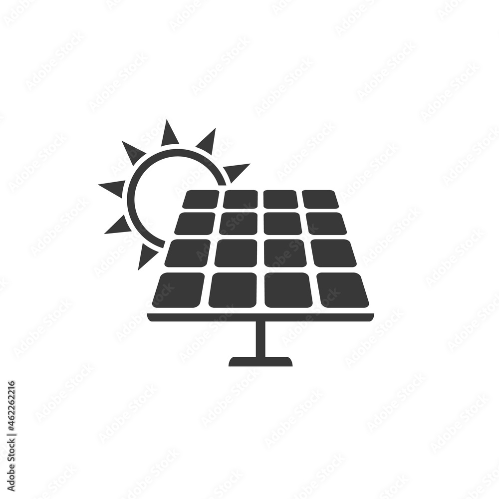 Solar cell logo and icon. Power and Energy saving concept. Vector ...