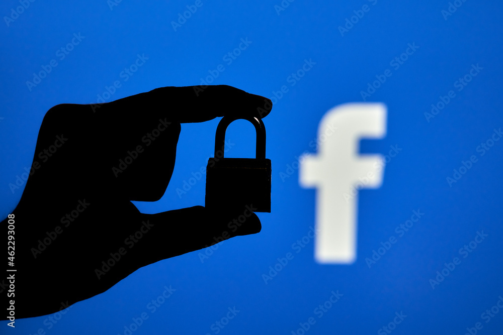 Tashkent, Uzbekistan - 7 October 2021: Silhouette of a person hand ...