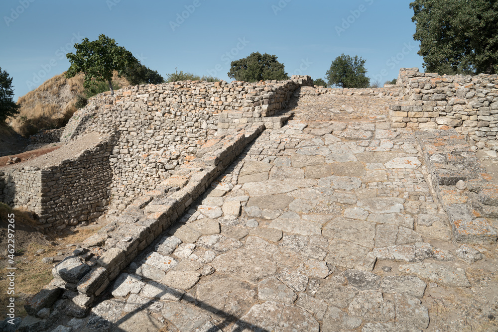 Ruins (Remains) of Troy (Troia), Ancient Greek city. It is in the ...