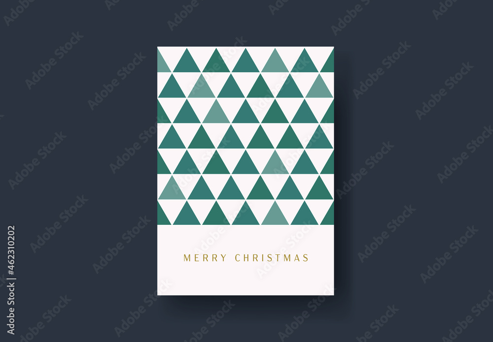 Geometry Pattern Christmas Card Layout Stock Template | Adobe Stock
