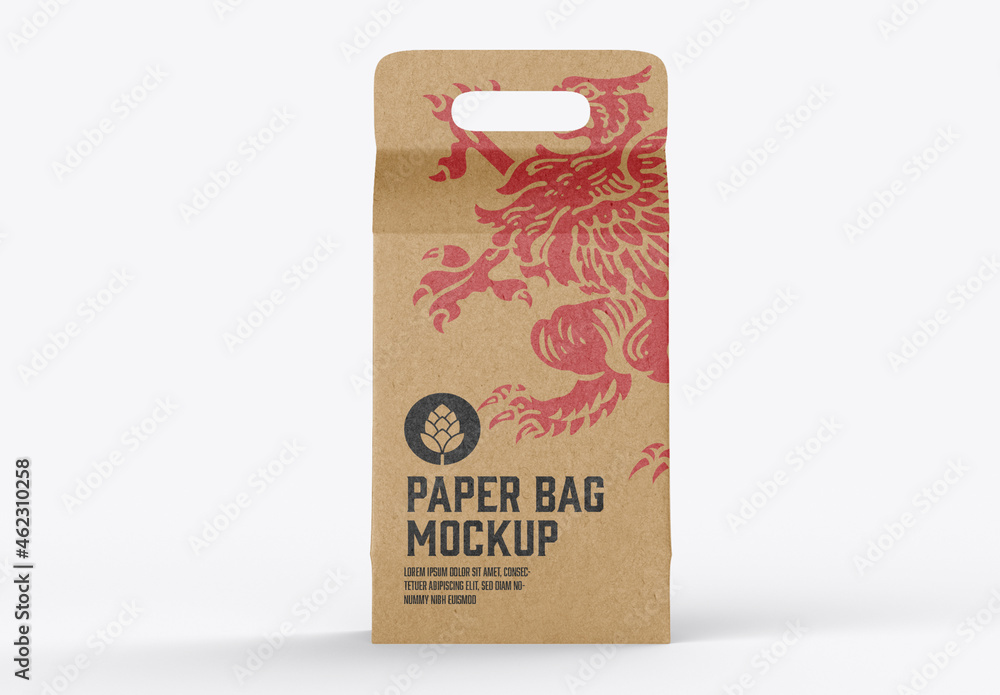 Kraft Paper Bag Mockup Stock Template | Adobe Stock