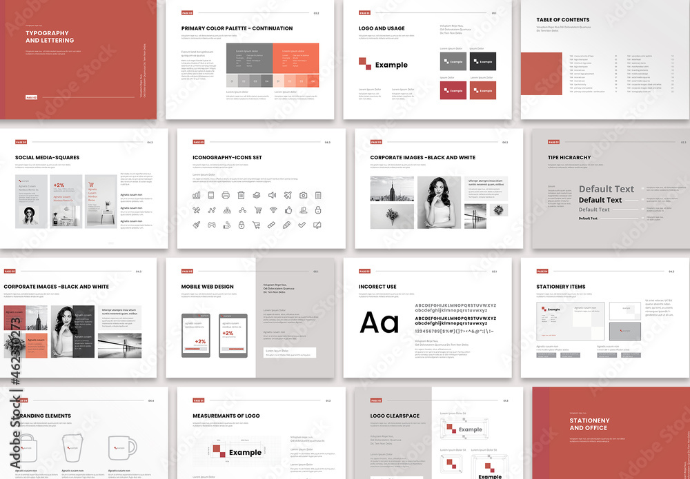 Brand Book Layout Stock Template | Adobe Stock