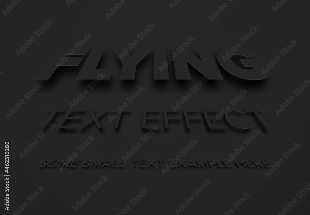 Dark Flying Editable Text Style Effect with Shadow Stock Template ...