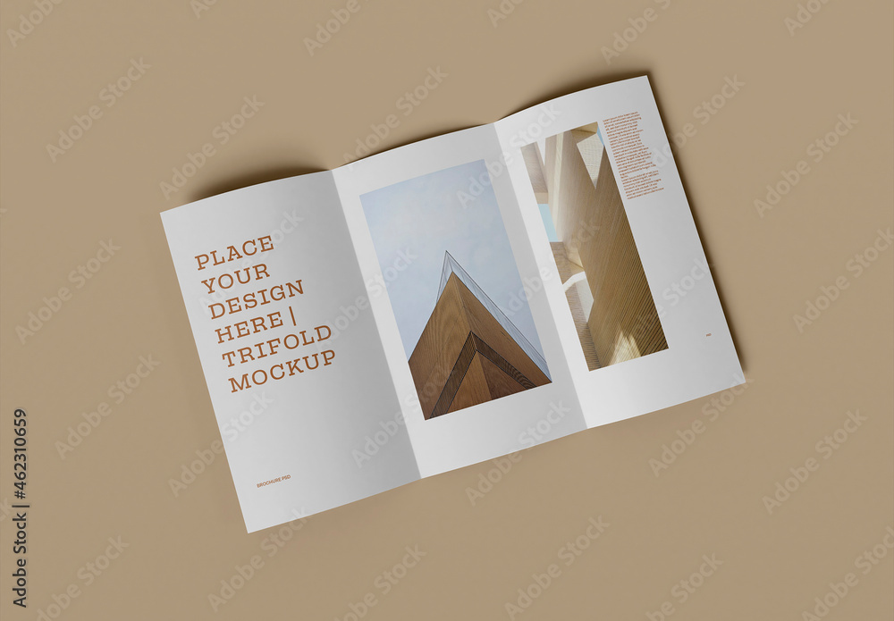 Trifold Brochure Layout Mockup Stock Template | Adobe Stock