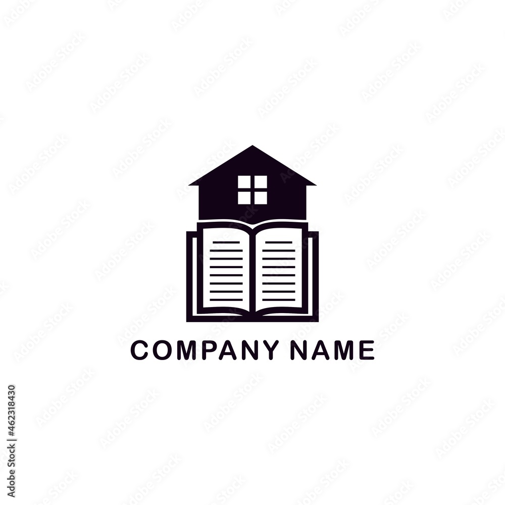 Home reading or home study logo. Education icon logo. Logo design ...