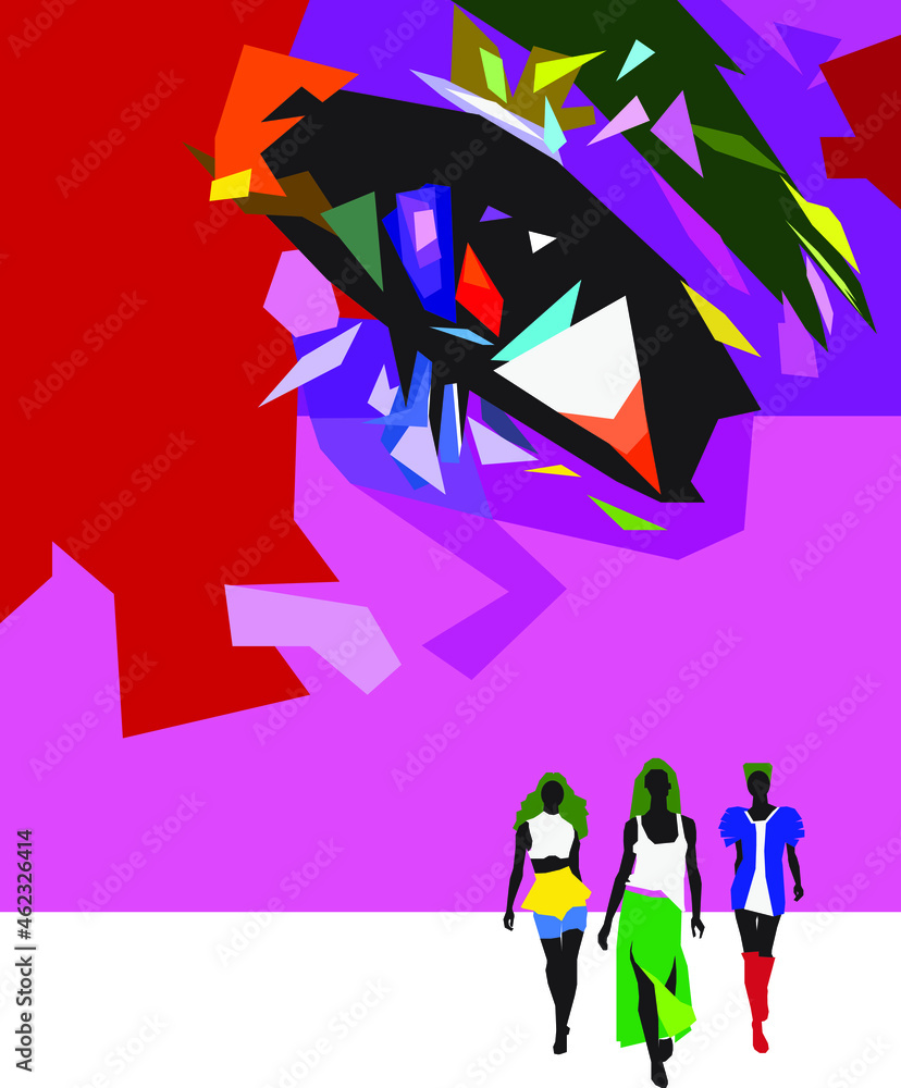 Abstract art uses visual language to convey meaning with colors and ...