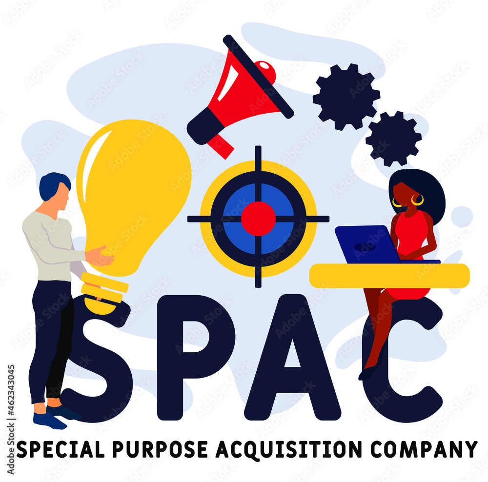 SPAC, special purpose acquisition company symbol. Business and SPAC ...