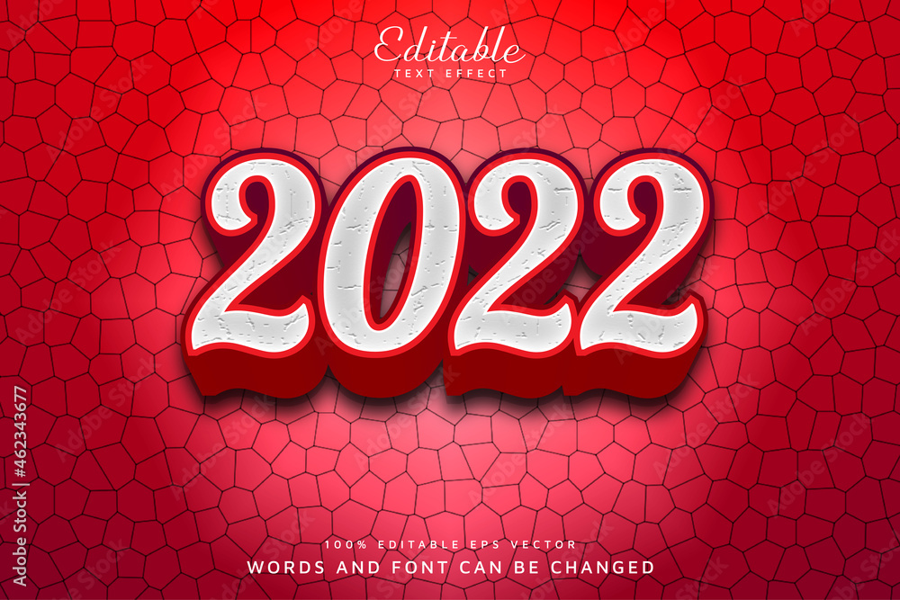 2022 Editable Text Effect Eps Vector Stock Vector | Adobe Stock