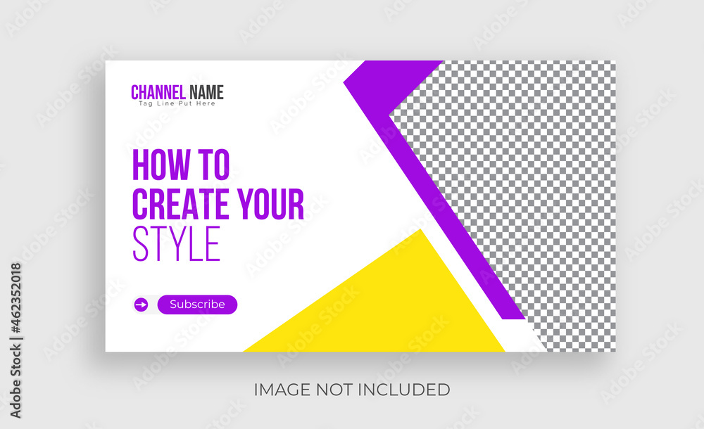 fashion youtube thumbnail template design Stock Vector | Adobe Stock