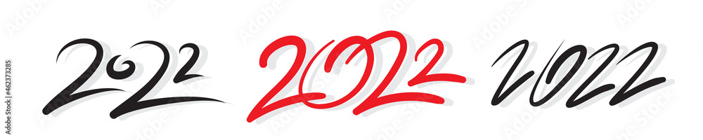 2022 Hand Drawn Vector Numbers, Sketch Calendar Design Stock Vector ...