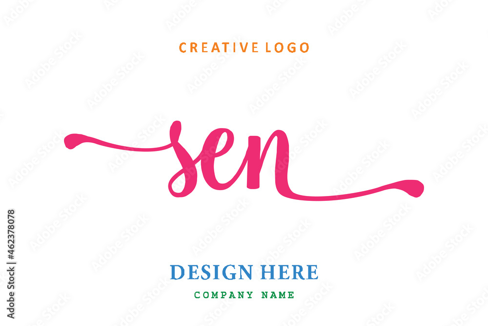 SEN lettering logo is simple, easy to understand and authoritative ...