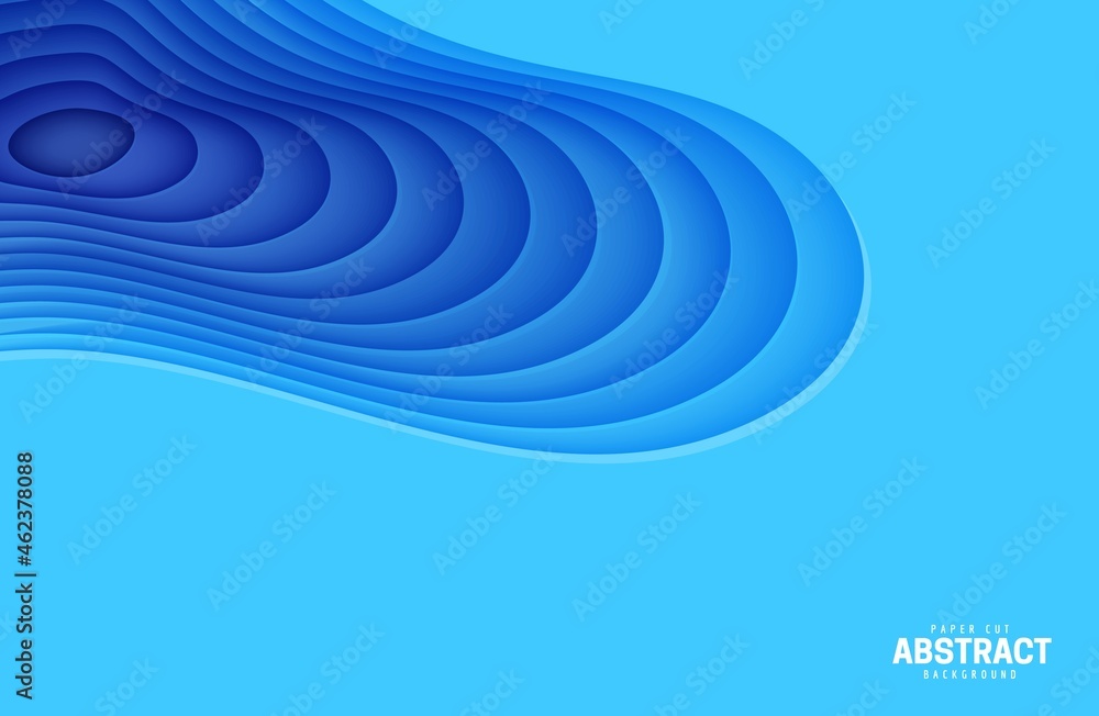 Abstract background in paper cut style. 3d wallpaper with cut out deep ...