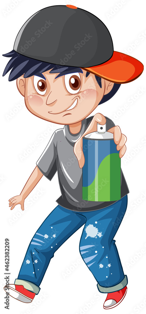 Teenage gangster cartoon character Stock Vector | Adobe Stock