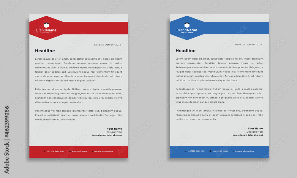 Letterhead Design Template. Modern Print ready Print letterhead design ...