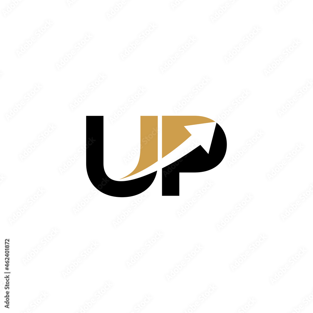 simple minimal up arrow letter logo icon design, illustration vector ...