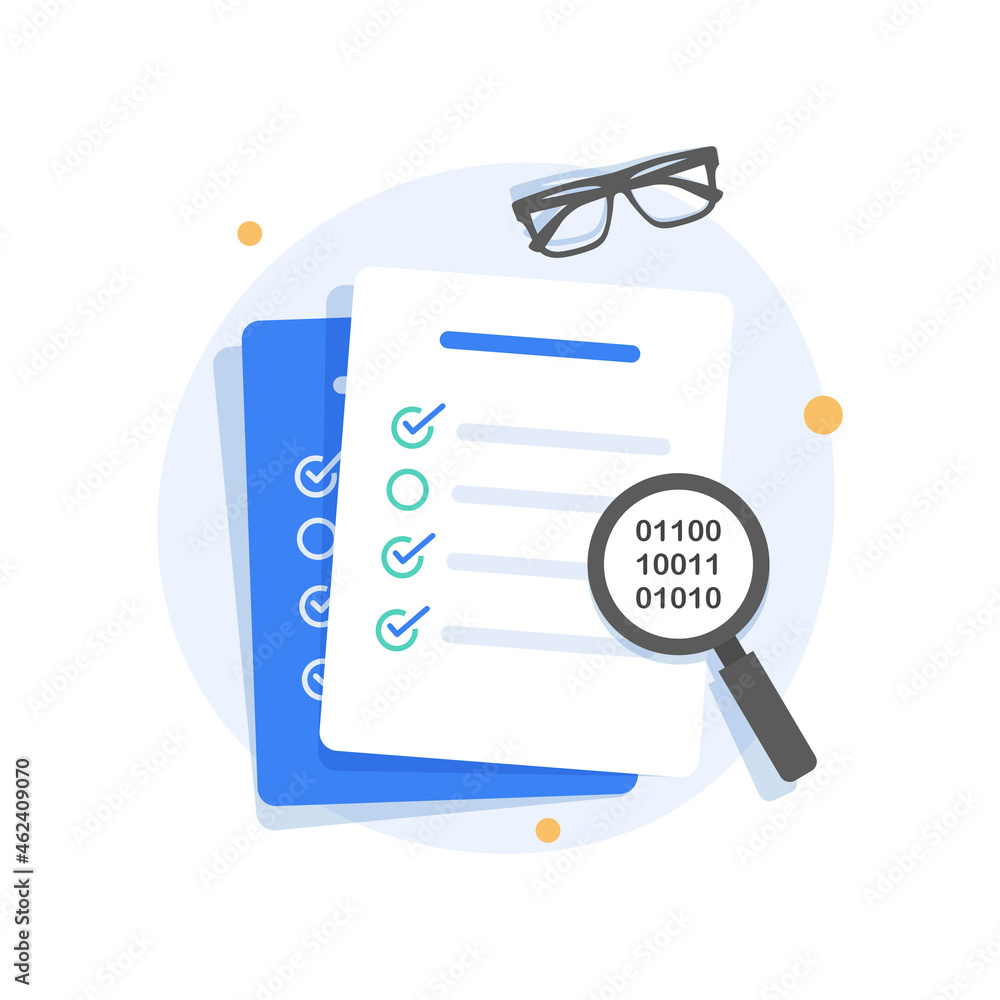 Certificate, To do list with check marks. Document, report paper sheet ...