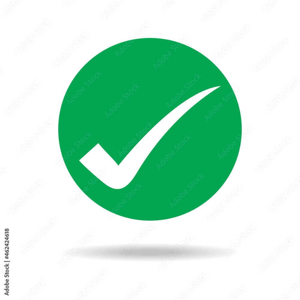 Check icon isolated on white background. Check icon in flat style ...