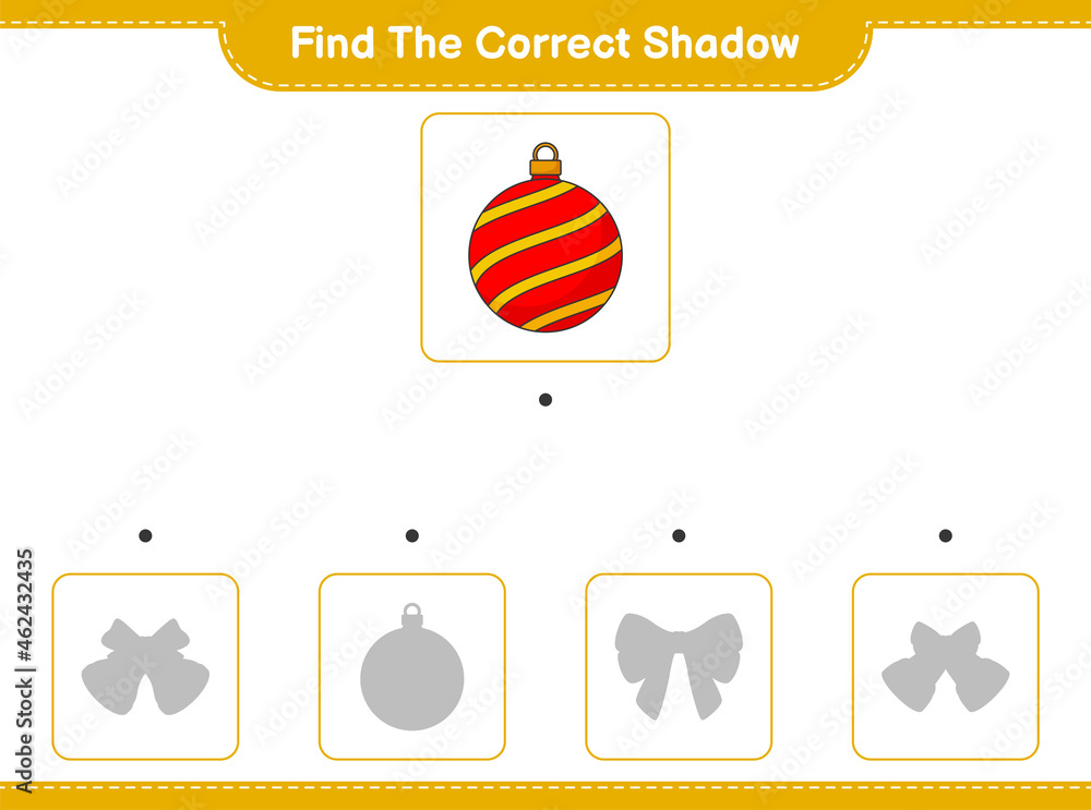Find the correct shadow. Find and match the correct shadow of Christmas ...