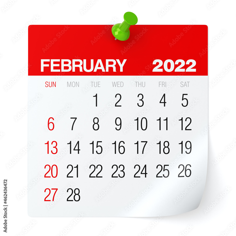 February 2022 Calendar Clipart