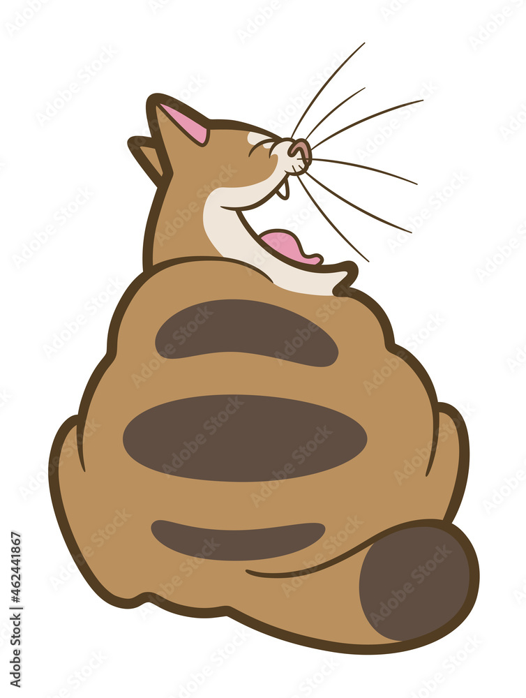 Cartoon cat screaming Stock Vector | Adobe Stock