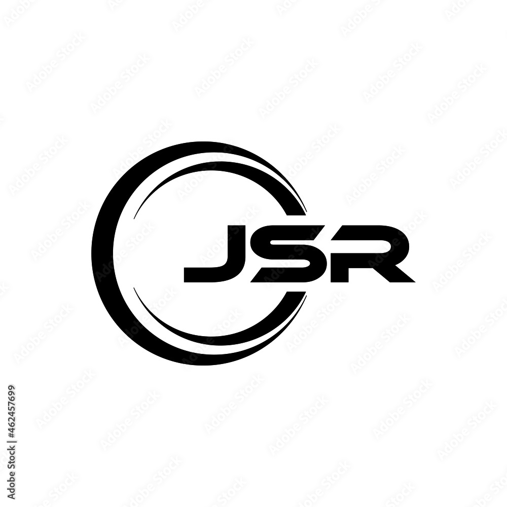 JSR letter logo design with white background in illustrator, vector ...