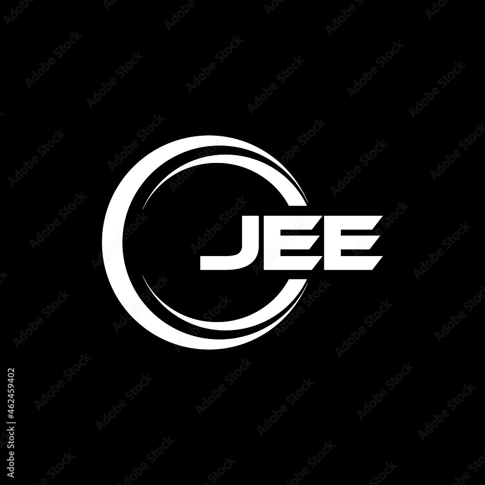 JEE letter logo design with black background in illustrator, vector ...