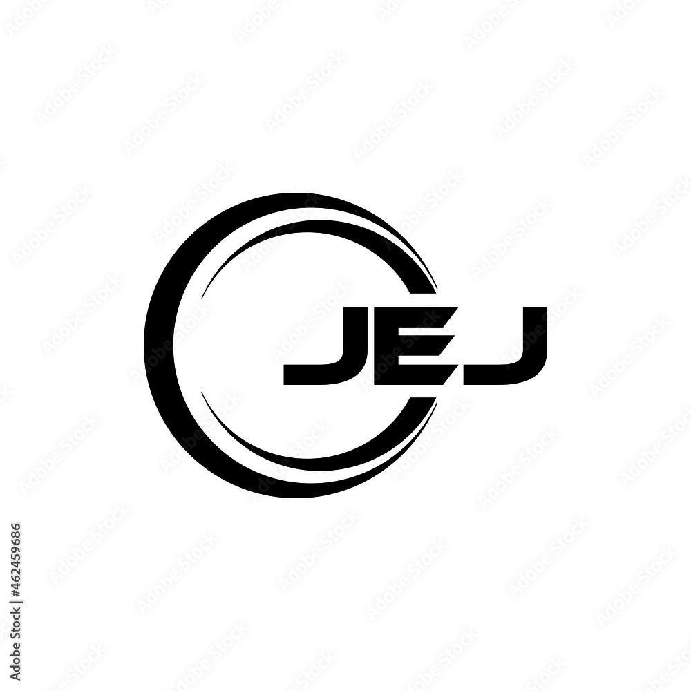 JEJ letter logo design with white background in illustrator, vector ...