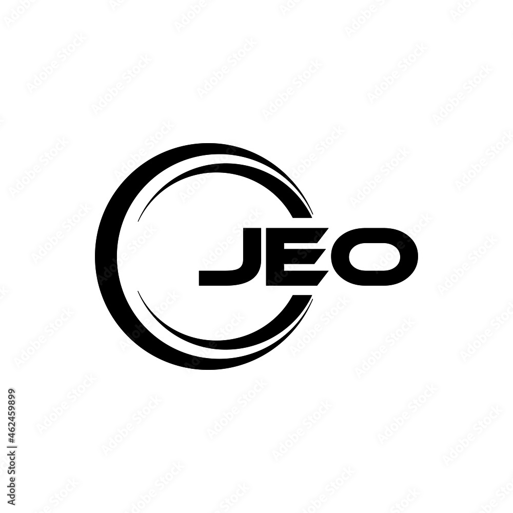 JEO letter logo design with white background in illustrator, vector ...