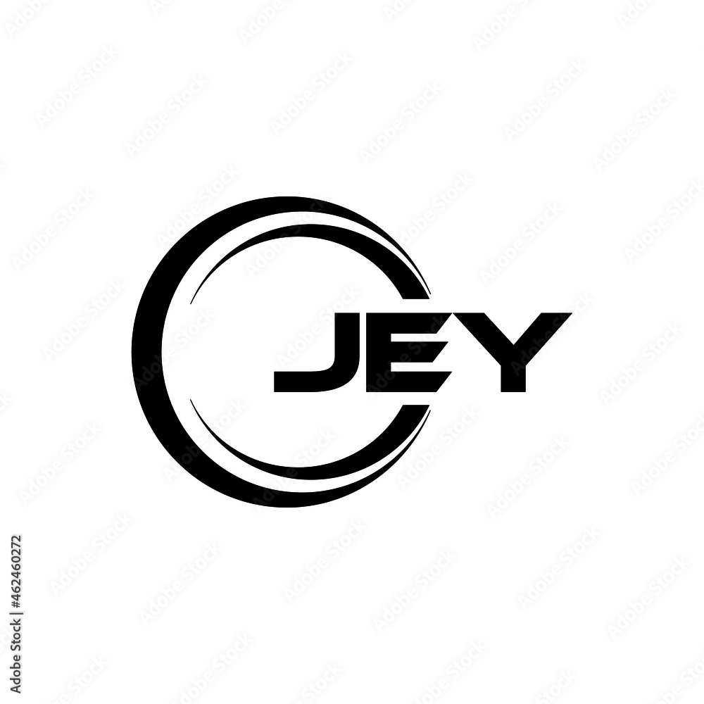 JEY letter logo design with white background in illustrator, vector ...