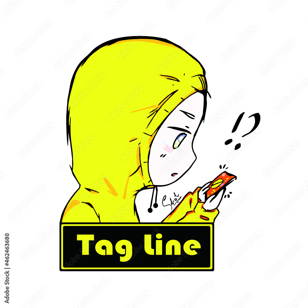 Cute and cute cartoon logo. Yellow jacket cartoon vector Stock Vector ...