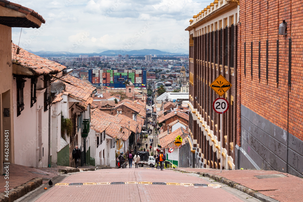 Panorámica del centro histórico de la ciudad de Bogotá Stock Photo ...