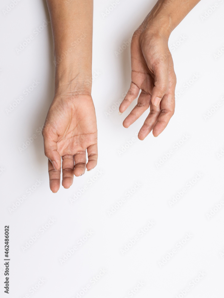 Finger and hand of people with abnormal muscle symptom and problem ...