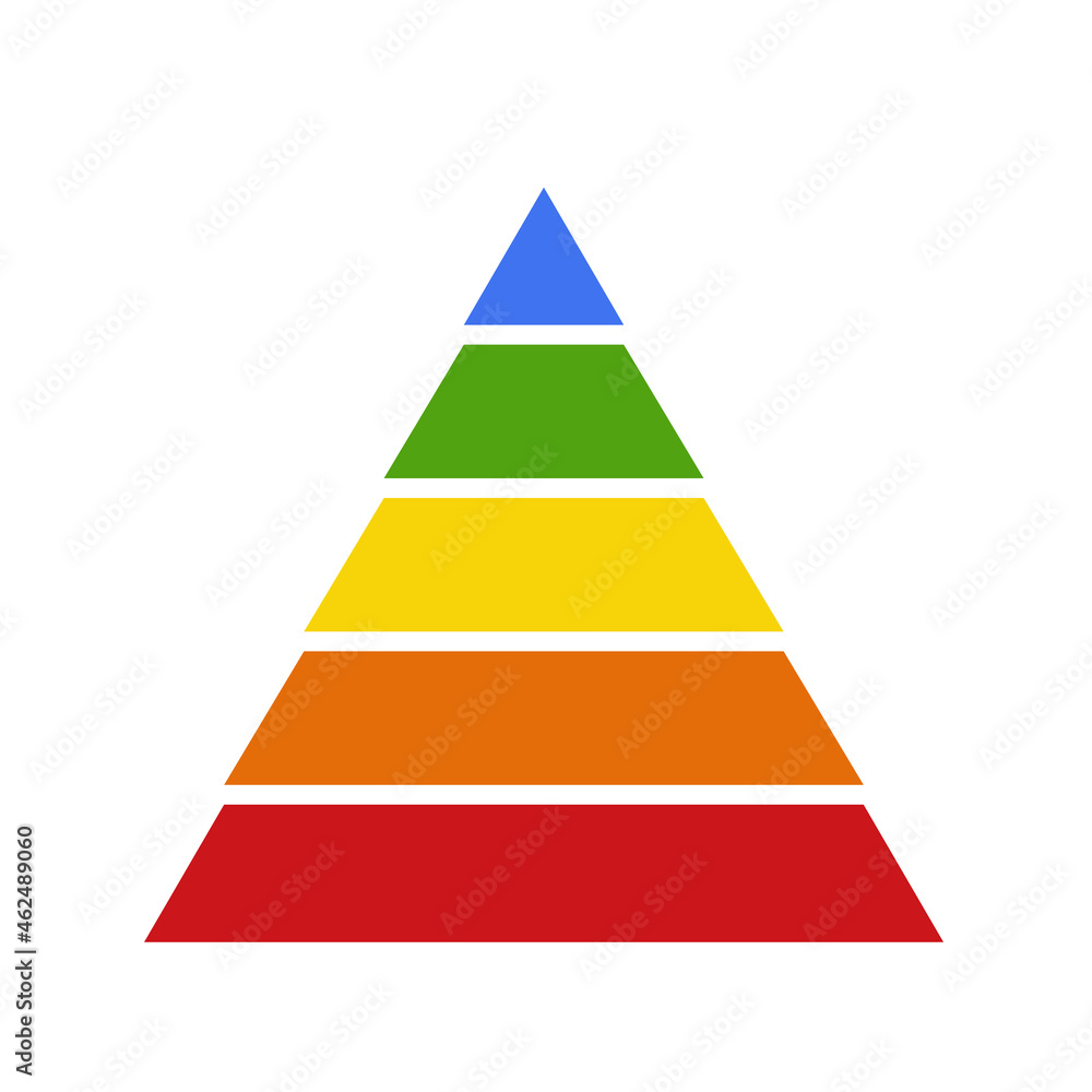 Colored triangular pyramid infographic presentation. Vector object ...