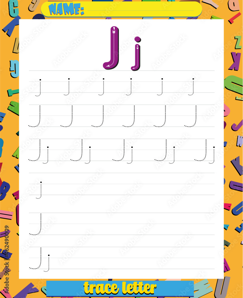 Alphabet tracing worksheet for preschool and kindergarten. Writing ...