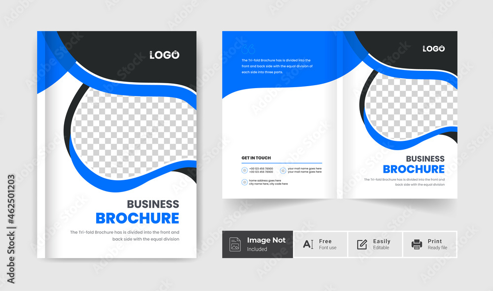 business brochure design template cover theme colorful and modern A4 ...