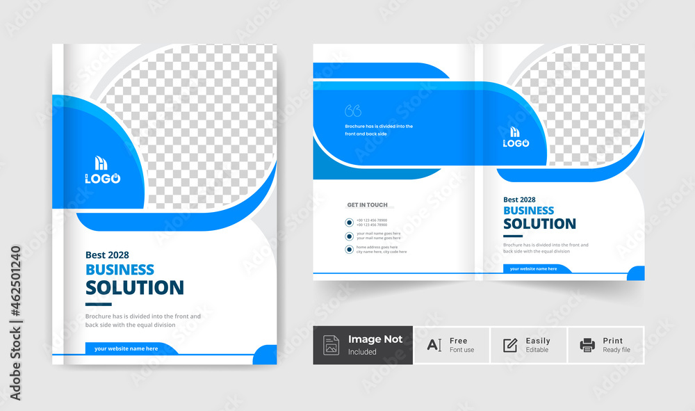 business brochure design template cover theme colorful and modern A4 ...