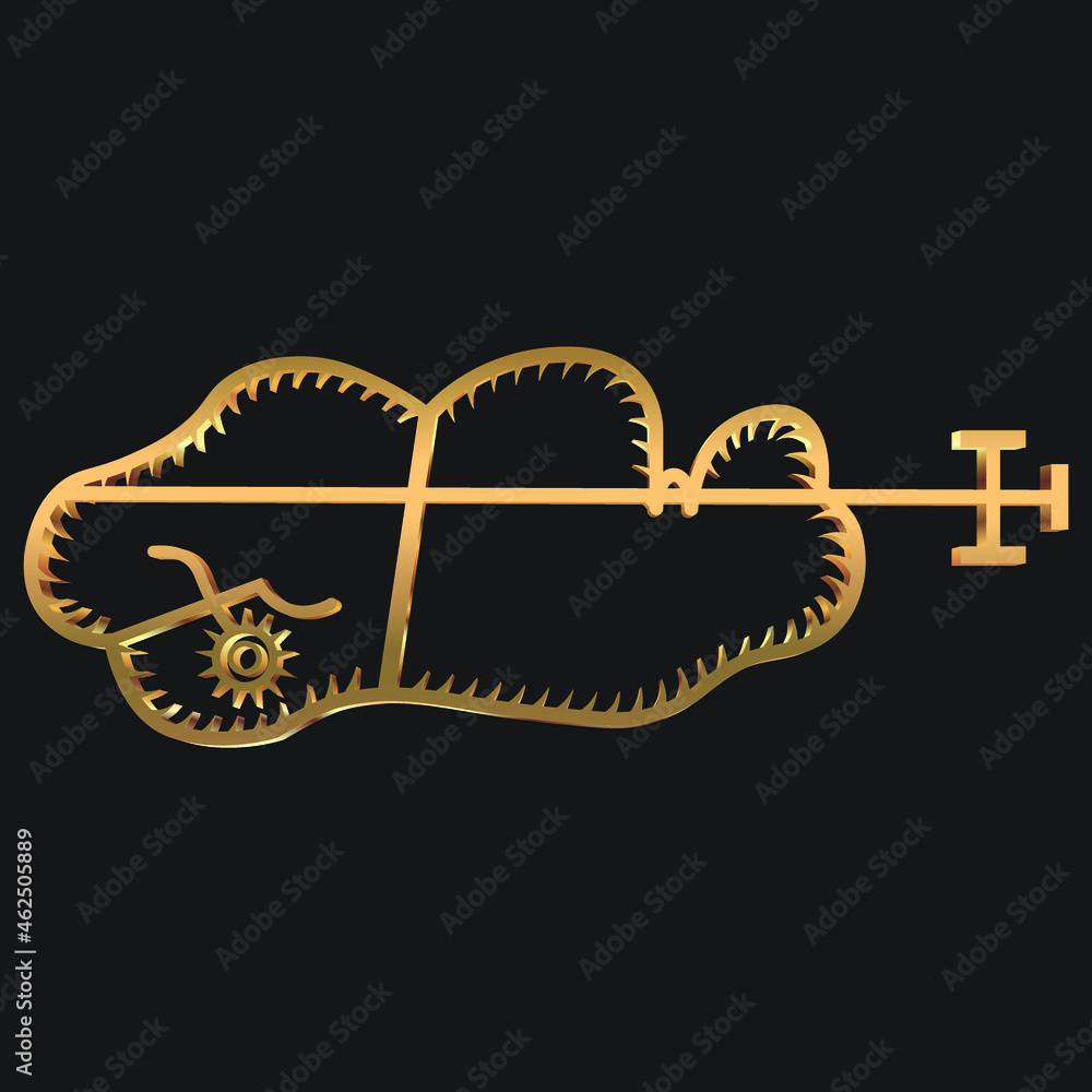 King Clauneck Vector Golden Color Seal Isolated Sigil Grimorium Verum ...