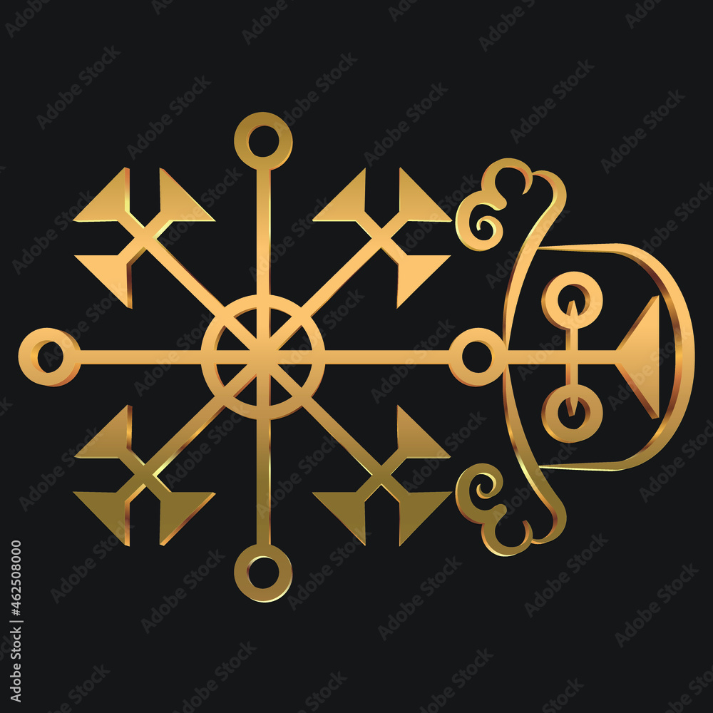 Valak Volac Vector Golden Color Seal Isolated Sigil Ars Goetia Goetic ...