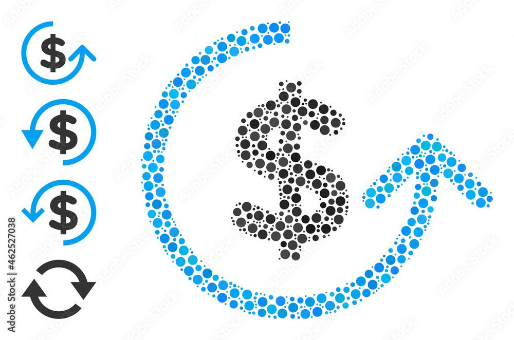 Vecteur Stock Round dot mosaic chargeback. Vector collage is based on ... Vecteur Stock Round dot mosaic chargeback. Vector collage is based on ...